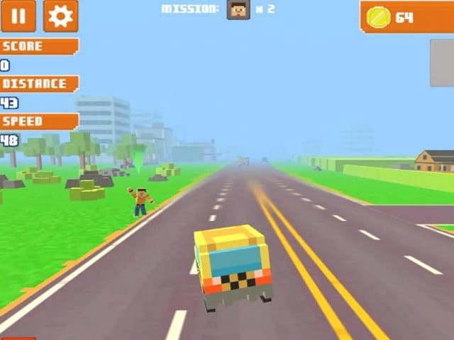 PIXEL ROAD TAXI DEPOT gra online | Gry POMU